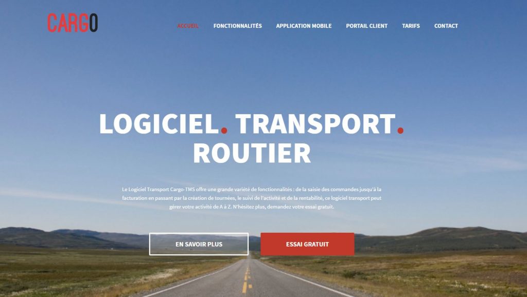 Présentation du nouveau site du logiciel transport : Cargo-TMS